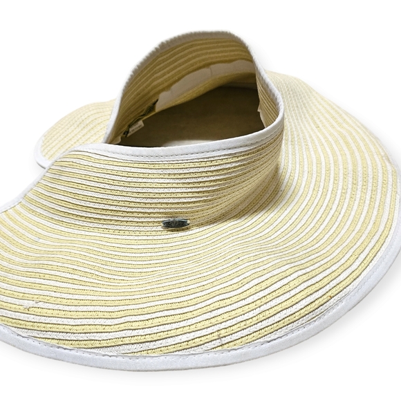 Scala | Accessories | Scala Paper Woven Foldable Beach Sun Visor With ...